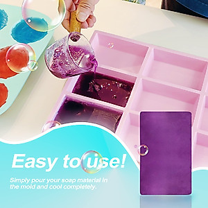 La chat Silicone Soap Molds, DIY Handmade Craft Soap bar Molds for Soaps Making, Cake Baking Mold, Biscuit Chocolate Mold, Ice Cube Tray 3 Packs