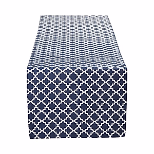 DII Lattice Tabletop Collection, Table Runner, 14x72, Nautical Blue