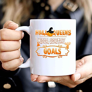 Appreciation Present for Medical Secretary, an Ideal for Friend Medical Secretary Goals Quote on 11 Oz White Ceramic Coffee Mug