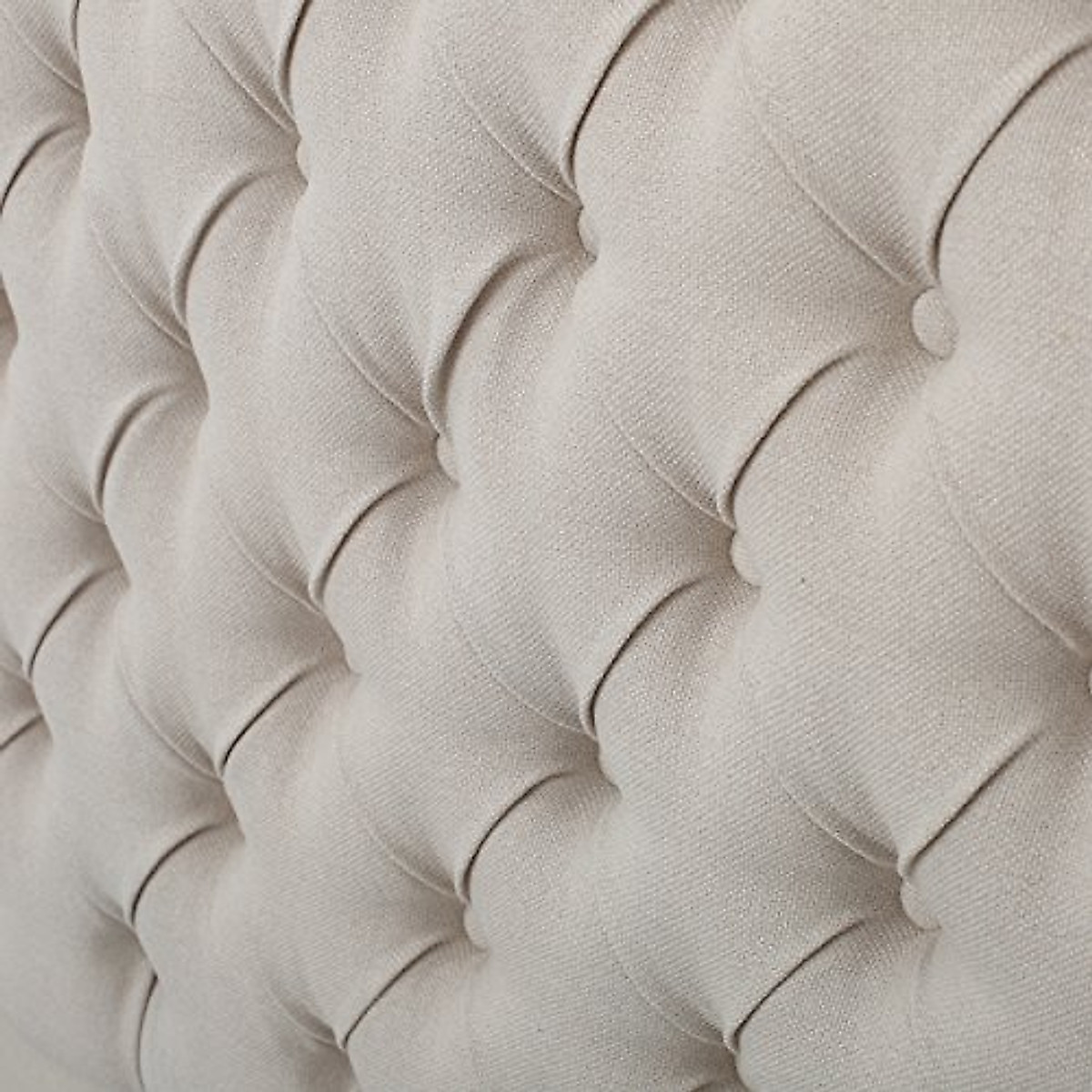 Christopher Knight Home CKH Fully Upholstered Fabric Bed Set, Queen, Ivory