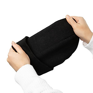 48x Winter Beanies & Gloves Combo Pack, Bulk Pack for Men Women, Warm Cozy Gift (Black)