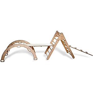 Kidodido Climbing Set | Triangle & Arch & Two Ramp Full Set | Montessori Climbing Jungle Set | Climbing Triangle & Arch Set with Two Ramp | Climbing Set for Children's Rooms | Indoor Playground