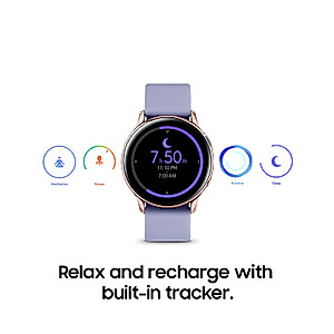 SAMSUNG Galaxy Watch Active 2 (40mm, GPS, Bluetooth) Smart Watch with Advanced Health Monitoring, Fitness Tracking, and Long Lasting Battery - Rose Gold (US Version)