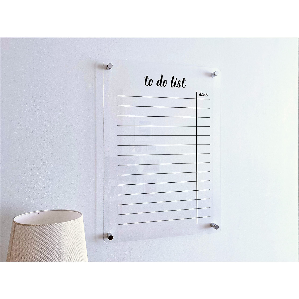 PERSONALIZED To Do Planner Clear Wall Calendar - Personalized Calendar 2024, Dry Erase Monthly Calendar Monthly and Weekly Wall Calendar 2024 with Marker Wall Planner