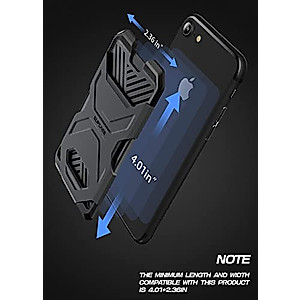 SUPCASE Adhesive Slim Wallet,(2-Pack) Ultra Thin Stick-On Silicone Credit Card Holder Sticker Adhesive Cell Phone Wallet Compatible for Most Smartphones（not fit Mobile Phones with Curved Back）(Black)