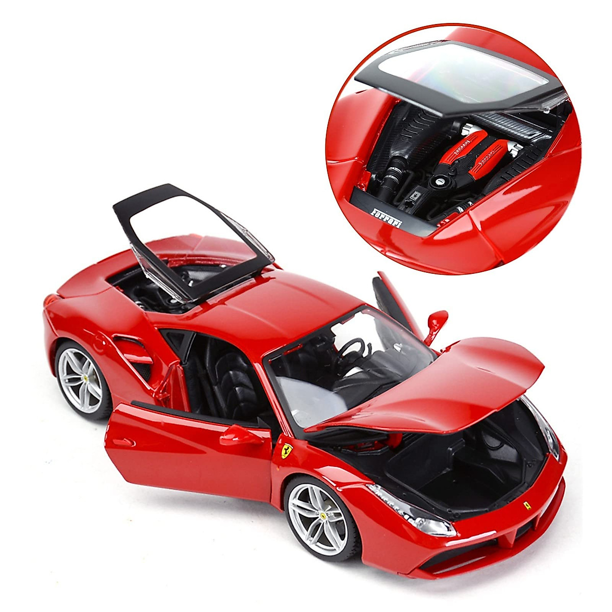 HTLNUZD 1/18 488 GTB Sports Racing Car Model Alloy Car Static for Ferrari Die Cast Vehicles Collectible Gift
