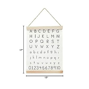 Farmlyn Creek Nursery Wall Decor, Hanging Alphabet Letters and Number Art (13 x 17 In)