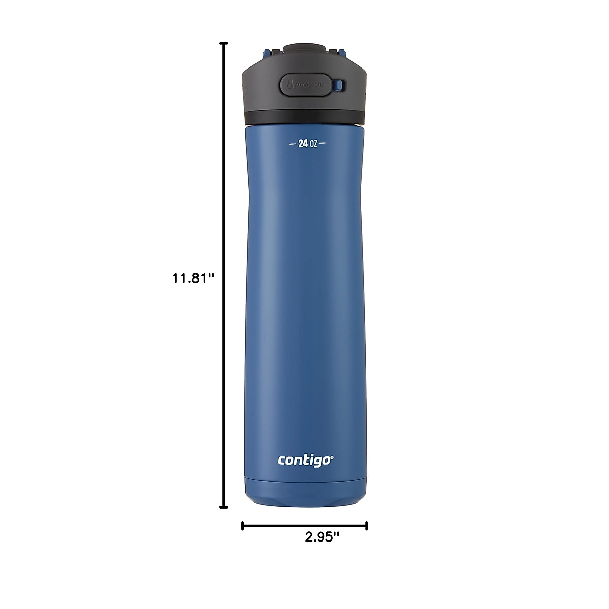 Contigo AUTOSPOUT Water Bottle, 24oz, Blue Corn