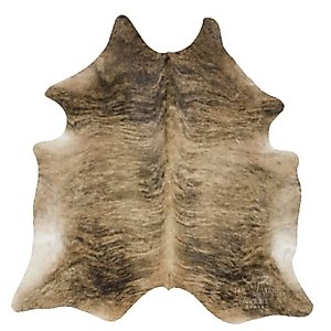 Tom Tom Cowhide Brindle Medium Cowhide Rug 100% Natural Leather Rugs 7' x '6