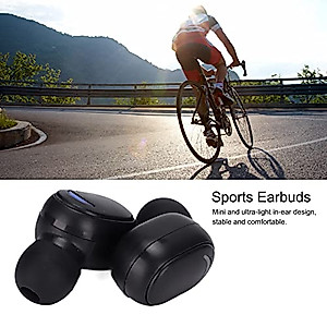 Wireless Sports Earphone, Sports BT5.0 Stereo Headset LED Digital Display Wireless Earplugs Games Headset with Charging Compartment Fit for Smartphones