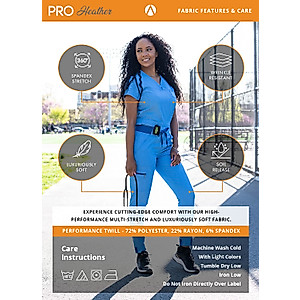 Adar Uniforms, Pro Heather Scrubs for Women - Elevated V-Neck Scrub Top - P4212H - Heather Wine - L