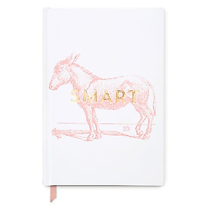 Designworks Ink Vintage Sass A5 Hardcover Notebook Journal, Design: Smart, Colour: White, 14.6cm x 21.6cm, JB86-1094EU. 240 Lined Pages. Soy Based Ink.