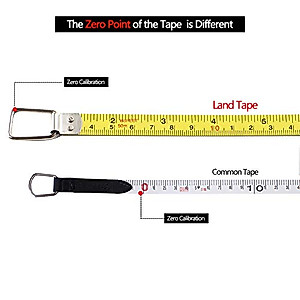 Land Long Steel Tape Measure -100FT/30M by 1/2-Inch,Inch/Metric Scale,Light and Convenient (100FT)