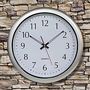 Poolmaster 52601 Indoor or Outdoor Clock, Silver