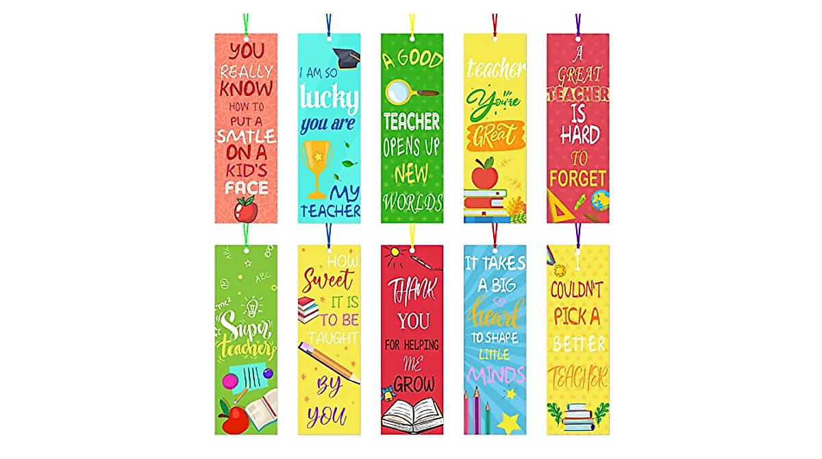 120 Pcs Teacher Appreciation Bookmarks & Back to School Gifts