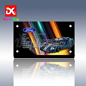 Acrylic Display Plaque for Lego 2022 Ford GT 42154(Lego Set is not Included)