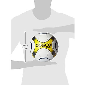 IRIS USA, Inc. Cosco Milano Hand Stiched Football-Size: 5 (White,Yellow,Black)