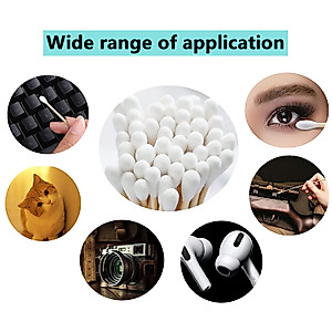 500 Count 6" Long Wooden Cotton Swabs For Pet ear care Cleaning,Gun Cleaning, Electronics,Jewelry, Cleaning Makeup, Arts and Crafts