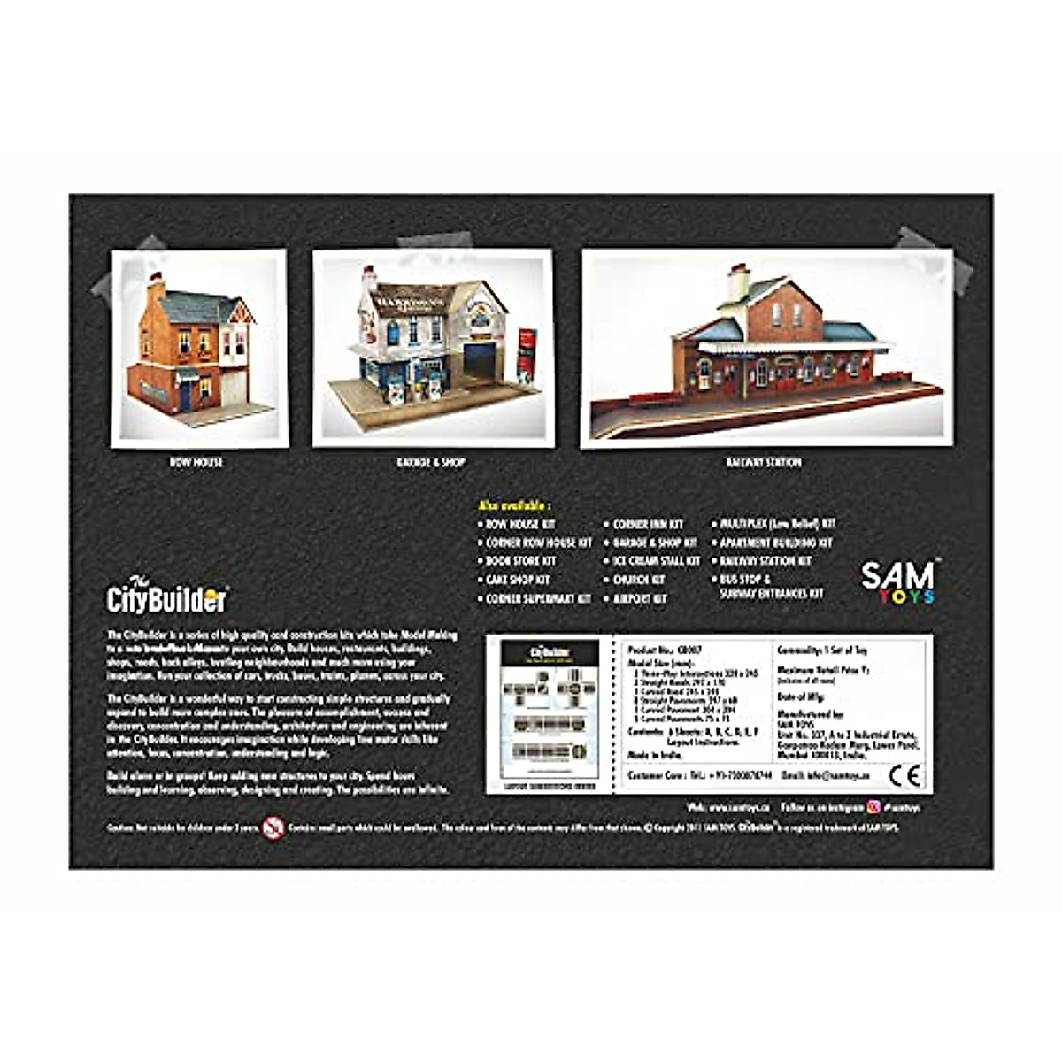 The CityBuilder Roads & PAVEMENTS Cardboard Model Layout Kit - O Scale Model Railroad Accessories