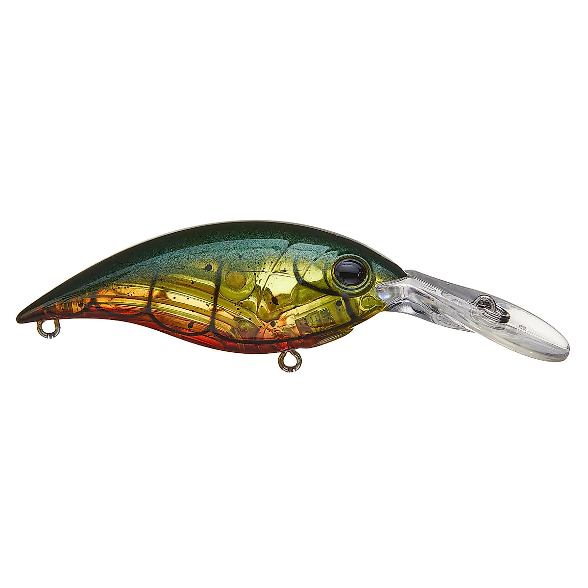 Berkley Money Badger Fishing Lure, Firetail Green Craw, 1/3 oz, 2.5in | 6.25cm, Hybrid Baitfish-Crayfish Design, Patented FlashDisc Technology, Equipped with Sharp Fusion19 Hooks