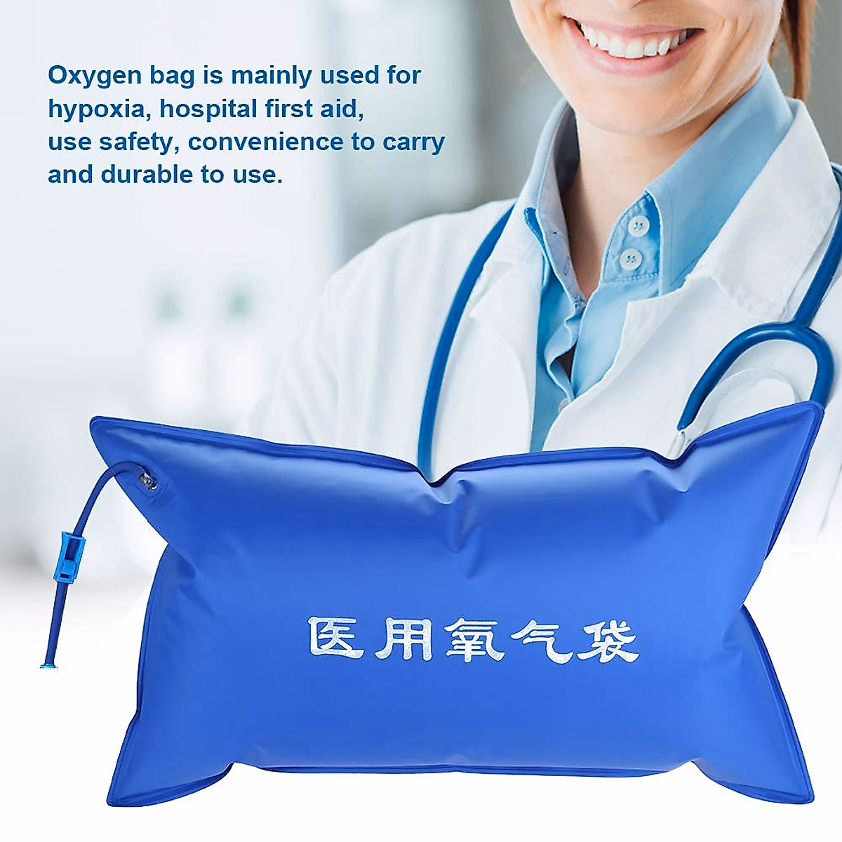 Qinlorgo 42L Portable Oxygen Bag - Emergency Oxygen Bag PVC Material Oxygen Carry Bag