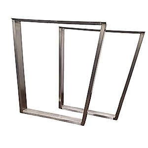 Brushed Stainless Table Legs, Rectangular Tapered Style - Any Size