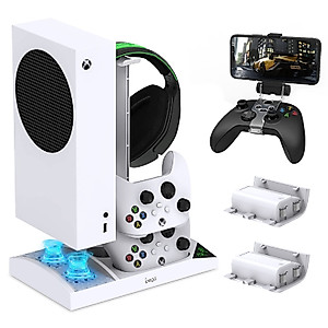 MENEEA Cooling Fan with Charging Stand for Xbox Series S and Clip Mount for X-Series S
