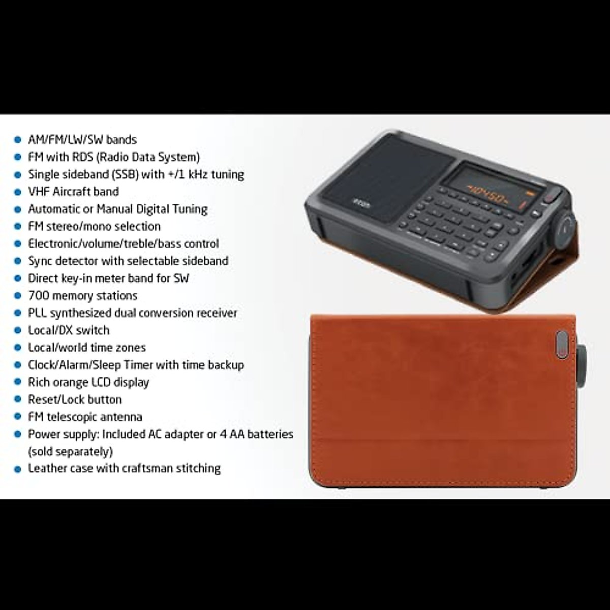 Eton - Elite Executive AM/FM/Aircraft Band/SSB/Shortwave Radio, Radio Data System (RDS), 700 Presets, Single Side Band, Clock and Sleep Timer, Shortwave and Longwave, Commitment to Preparedness