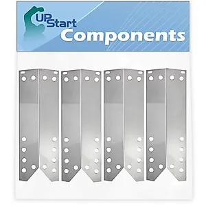 4-Pack BBQ Grill Heat Shield Plate Tent Replacement Parts for Kenmore 122.16641900 - Compatible Barbeque Stainless Steel Flame Tamer, Guard, Deflector, Flavorizer Bar, Vaporizer Bar 15 1/16"