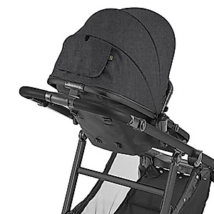 Contours Legacy Convertible Stroller, Single-to-Double Design, Reversible Seats, UPF 50 Sun Canopy, Height Adjustable Handle, 5-Point Safety Harness, Plenty of Storage - Carbon Grey