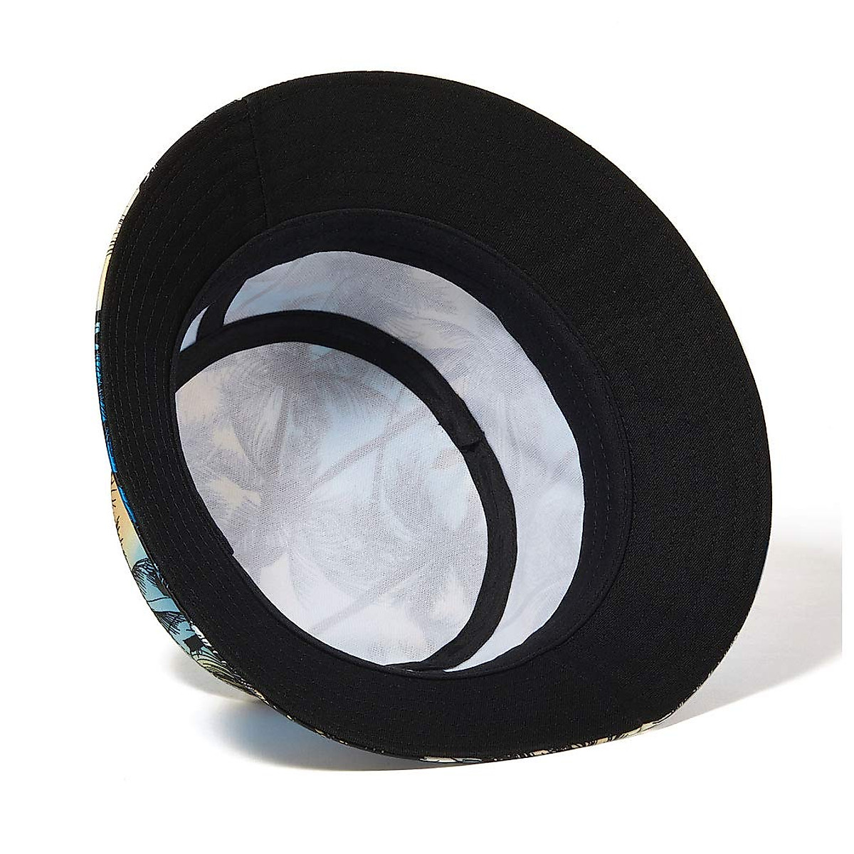 Quanhaigou Unisex Sun Hats, Fashion Beach Bucket Hat for Men Women,Summer Outdoor Boy's Girls Boonie Cap Breathable Packable (Palm Tree)