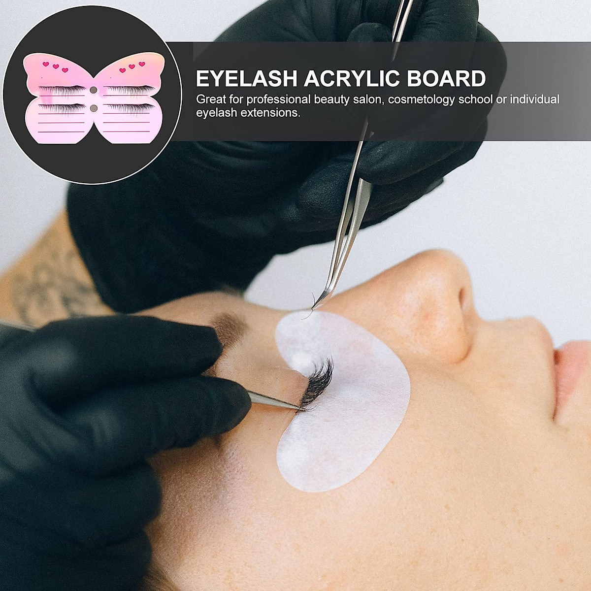 Beavorty Eyelash Display Pallets Acrylic Lash Tile Acrylic Eyelash Table Dedicated Extension Board Lash Eyelash Acrylic Board