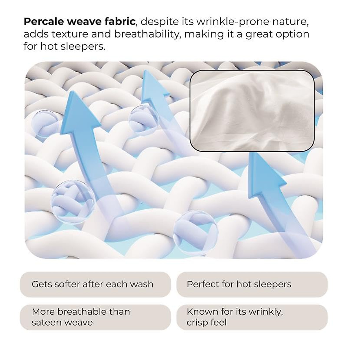 SUPREME ELEGANCE Bed Sheets, 400TC Twin Snow Sheet Set, 100% Cotton Bed Sheets, Back to School College Essentials, Skin Friendly Hotel Luxury Bedding Set with Deep Pocket, Percale Cooling Sheets