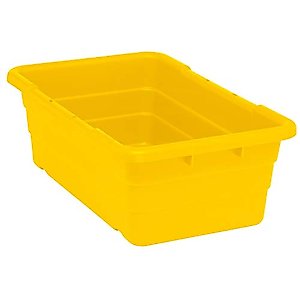 Quantum Storage K-TUB2516-8YL-1 Plastic Nesting Tote, 25-1/8" x 16" x 8-1/2", Yellow