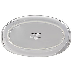 Rachael Ray Ceramics Bubble and Brown Oval Baker Set, 2-Piece, Light Sea Salt Gray -