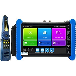 Rsrteng CCTV Tester,IPC-7600CADHS Plus 8K 32MP IP Camera Tester with Cable Tracer 4K 8MP AHD CVI TVI SDI CVBS Coaxial Camera Tester 7” Touch Screen Monitor Support HDMI VGA TDR WiFi Audio POE RS485