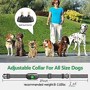 Dog Shock Collar,IPX7 Waterproof Dog Training Collar with 3Safe Training Modes,Beep,Vibration and Adjustable 0-16 Shock Levels,PORUIS Rechargeable Dog E-Collar for 8-120lb Dogs with 1640ft Remote