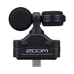 Zoom Am7 Stereo Microphone for Android, Mid-Side Stereo, Rotatable Capsule for Alignment with Camera, for Recording Audio for Music, Videos, Interviews, and More