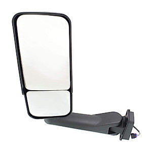 Kool Vue Driver Side Power Heated Mirror for Chevrolet C4500 Kodiak GMC C4500 Topkick 2003-2009 With Signal Light Paintable