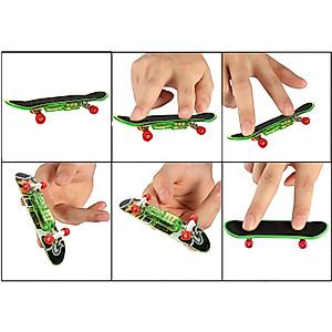 Beselley Mini Finger Skateboards for Kids Set of 25, Light up Mini Finger Toys LED Fingerboard Hand Skateboard for Creative Fingertips Movement Sports Finger Skater Valentine Gifts Party Favor