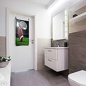 American Football Stadium Hanging Laundry Hamper Bag 1 Pack Night Spotlight Dirty Clothes Storage Bin Washing Baskets Toy Book Clothing Holder for Door Wall Home Bathroom Bedroom