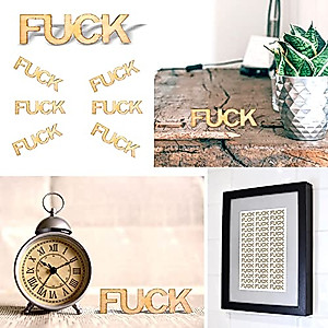 HZFLY FUCK Wooden Cutout Letter Piece, 200 pcs FUCK Piecse, ​Make Your Own Jar of Fucks, Fuck Gift for Valentine feets Day, Birthdays, Anniversaries