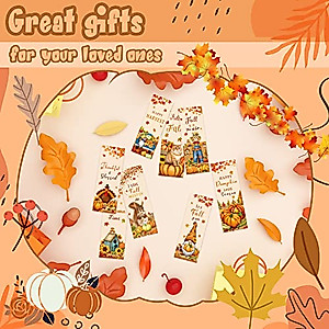 YoeeJob 48 Pcs Cute Fall Bookmarks Bulk for Book Lovers, Book Markers for Women/Men/Kids, Personalized Bookmark in Autumn/Thanksgiving, Ideal Birthday/Holiday Gift for You Friend
