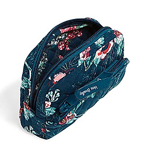 Vera Bradley Women's Cotton Mini Cosmetic Makeup Organizer Bag, Rose Toile - Recycled Cotton, One Size