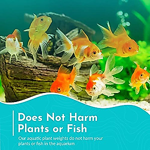 CANTON AQUATICS Anchor Lead Plant Holder Flexible Weight - Easy to Manipulate - Used for Submerge Plants in Aquariums or Ponds - 10 Piece Lead Strips - Grey