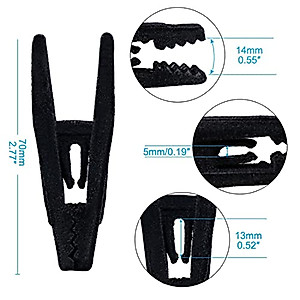 Otylzto 20pcs Velvet Hanger Clips, Hanger Clip for Velvet Hangers,Plastic Hanger Clips