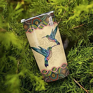 winorax Hummingbird Tumbler 20oz Stainless Steel Insulated Coffee Travel Mug Cup Tumblers with Lid Gift For Women Lady Girl Birthday Christmas Presents