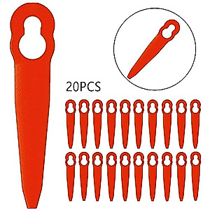 TECKEEN 20 Pack Lawn Cutter Plastic Blades Replacement for STIHL FSA 45 Cordless Strimmer Grass Trimmer Lawn Cutter