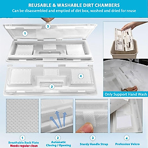 30Pack Split Disposable Replacement Hard Floor Vacuum Vac Mop Pads Refills,Vacmop Replacement Pads For Shark Vacmop VM252 VM205 VM190 VC205,VMP30 Pad Refills,30 Pads Kit with 5 Split Washable Chamber