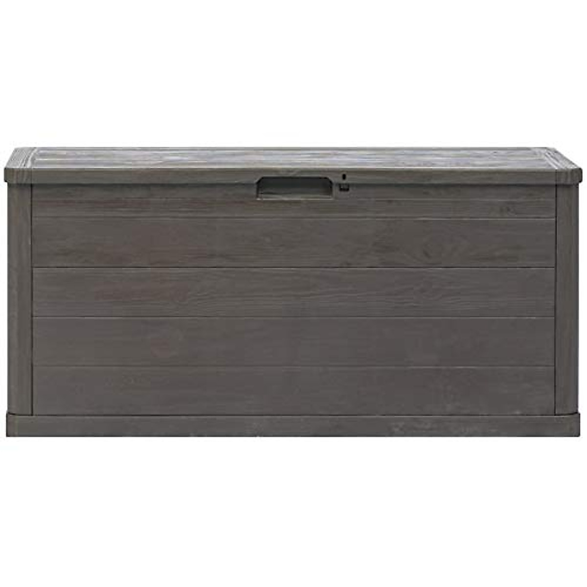 Tidyard Garden Storage Deck Box Plastic 74 Gal Lockable Garden Container Cabinet Toolbox for Patio, Lawn, Poolside, Backyard Outdoor Furniture 46.1 x 17.7 x 22 Inches (W x D x H)